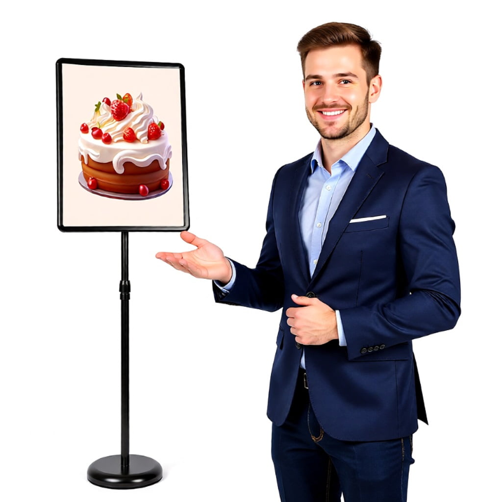A2 Poster Display Stand Sign Holder Stand Floor Standing Adjustable ...