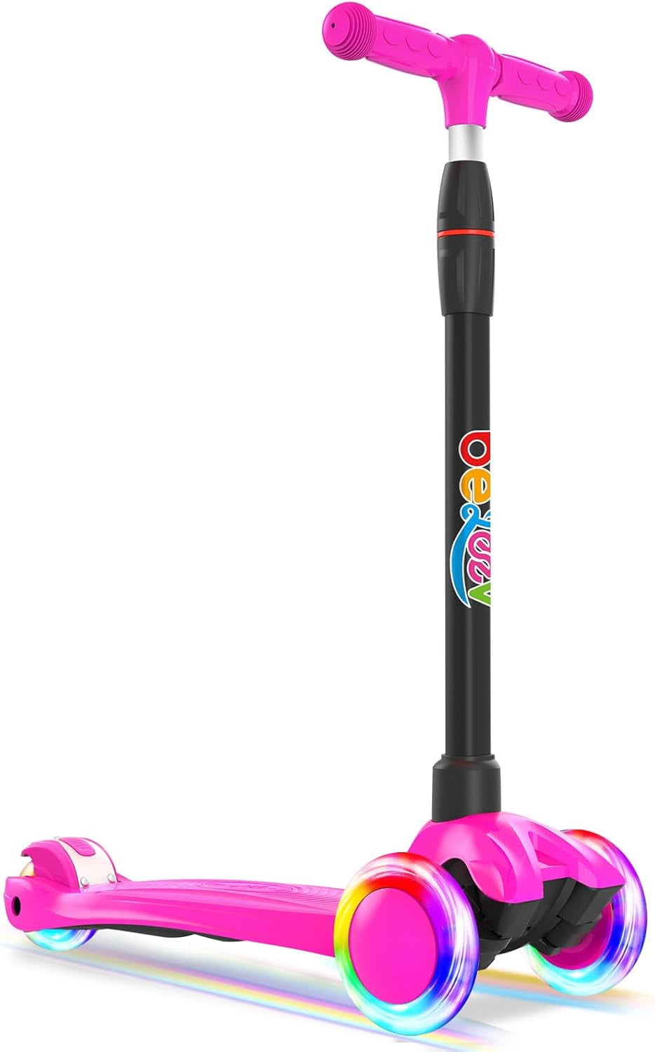 A2 Scooters for Kids 3 Wheel Kick Scooter for Toddlers Girls Boys, 4 Adjustable Height, Lean to ...