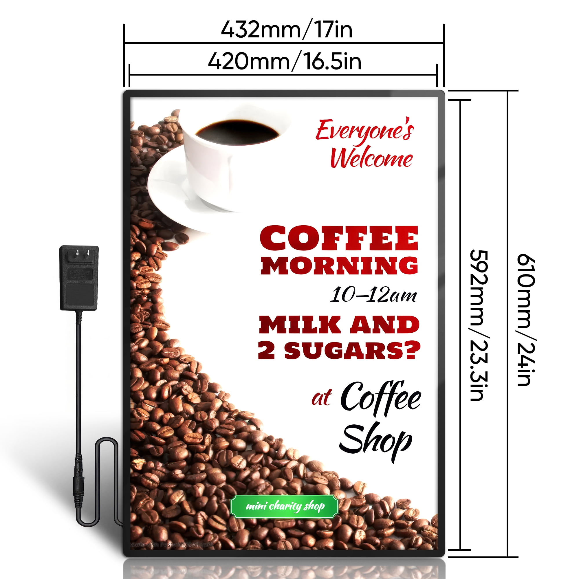 A2 Ultra Slim Light Box LED Menu Board Advertising Light Boxes Wall ...