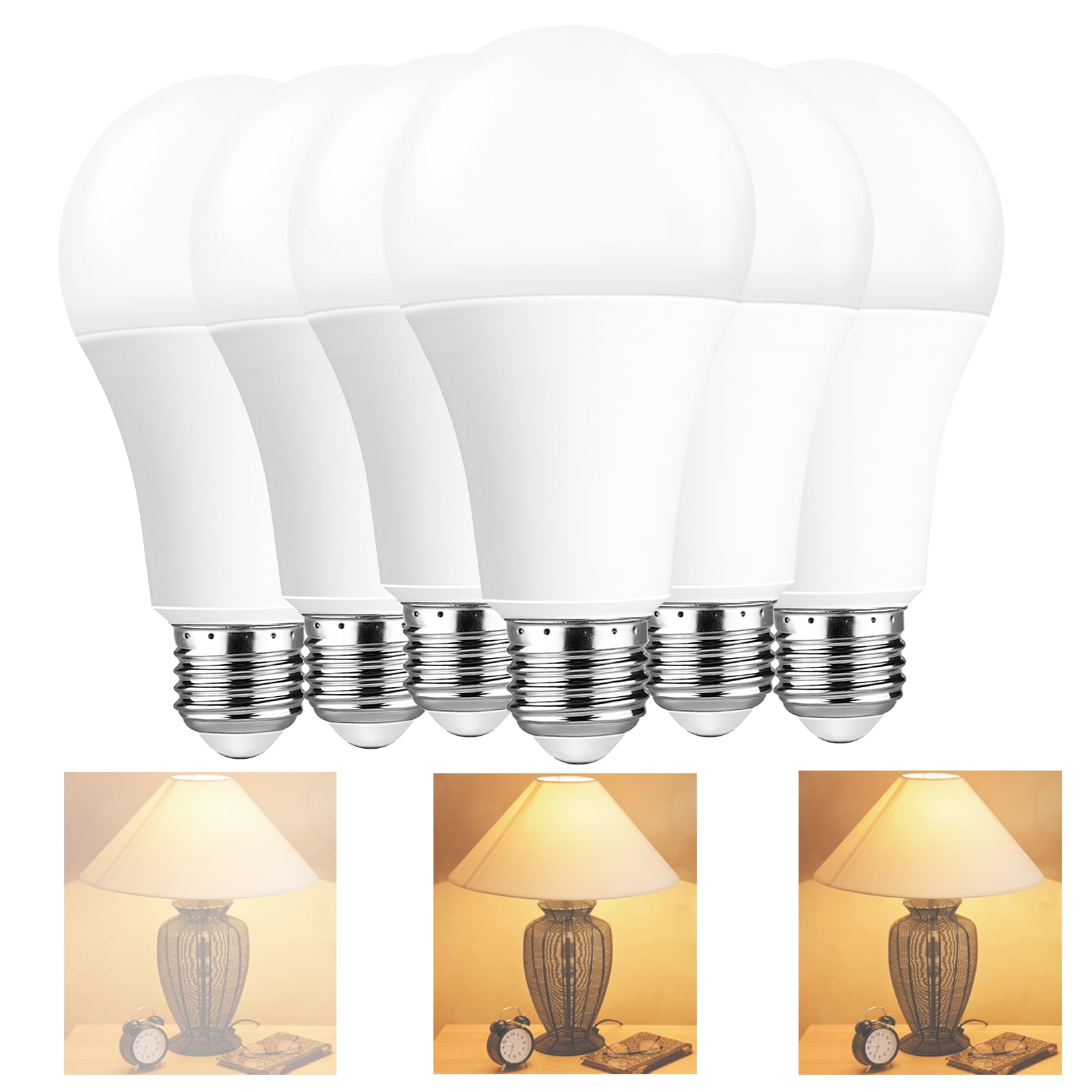 Scheinenda A21 3 Way LED Light Bulbs, Warm White 3000K, 50/100/150W ...