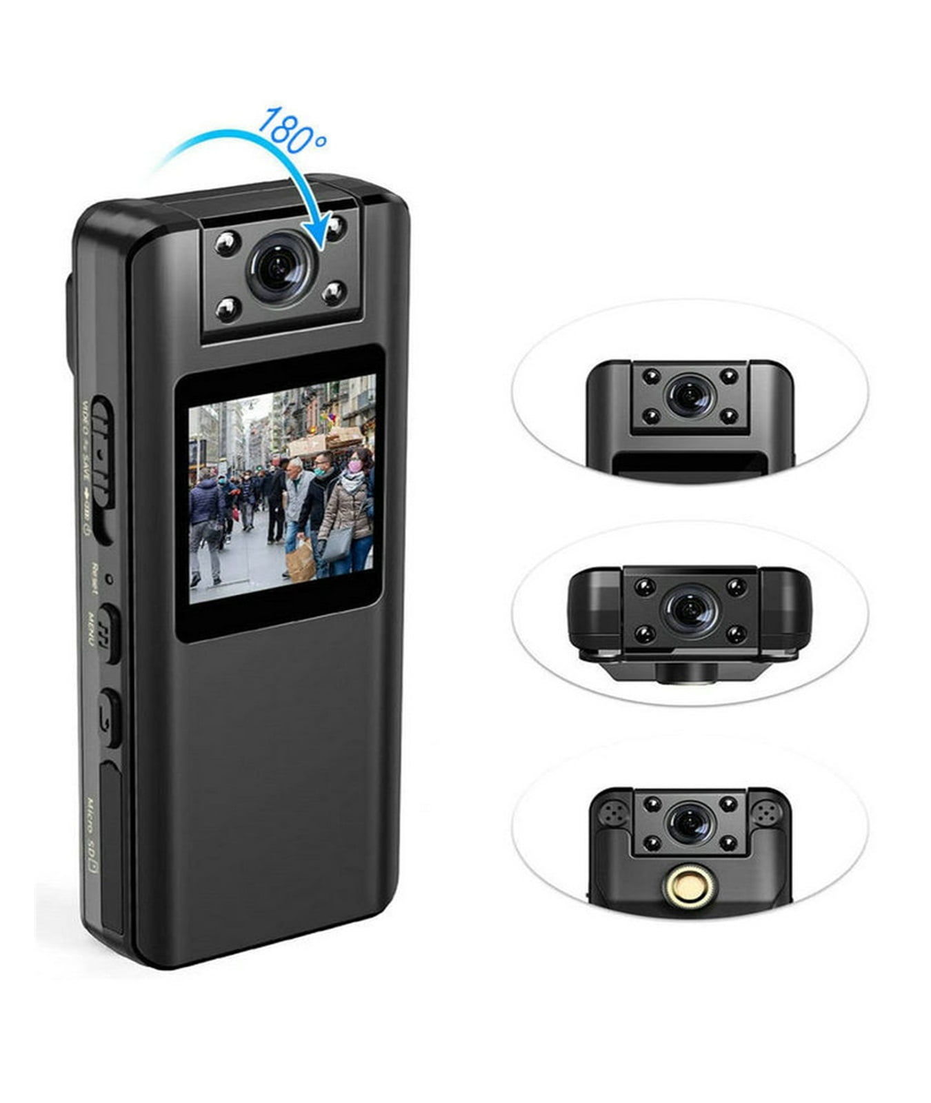 A22 1080P Full HD Night Vision Mini Body Camera with LCD Screen Small ...