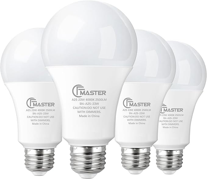 A25 LED Light Bulb, 150W-200W Equivalent Light Bulbs, 23W 4000K Neutral ...