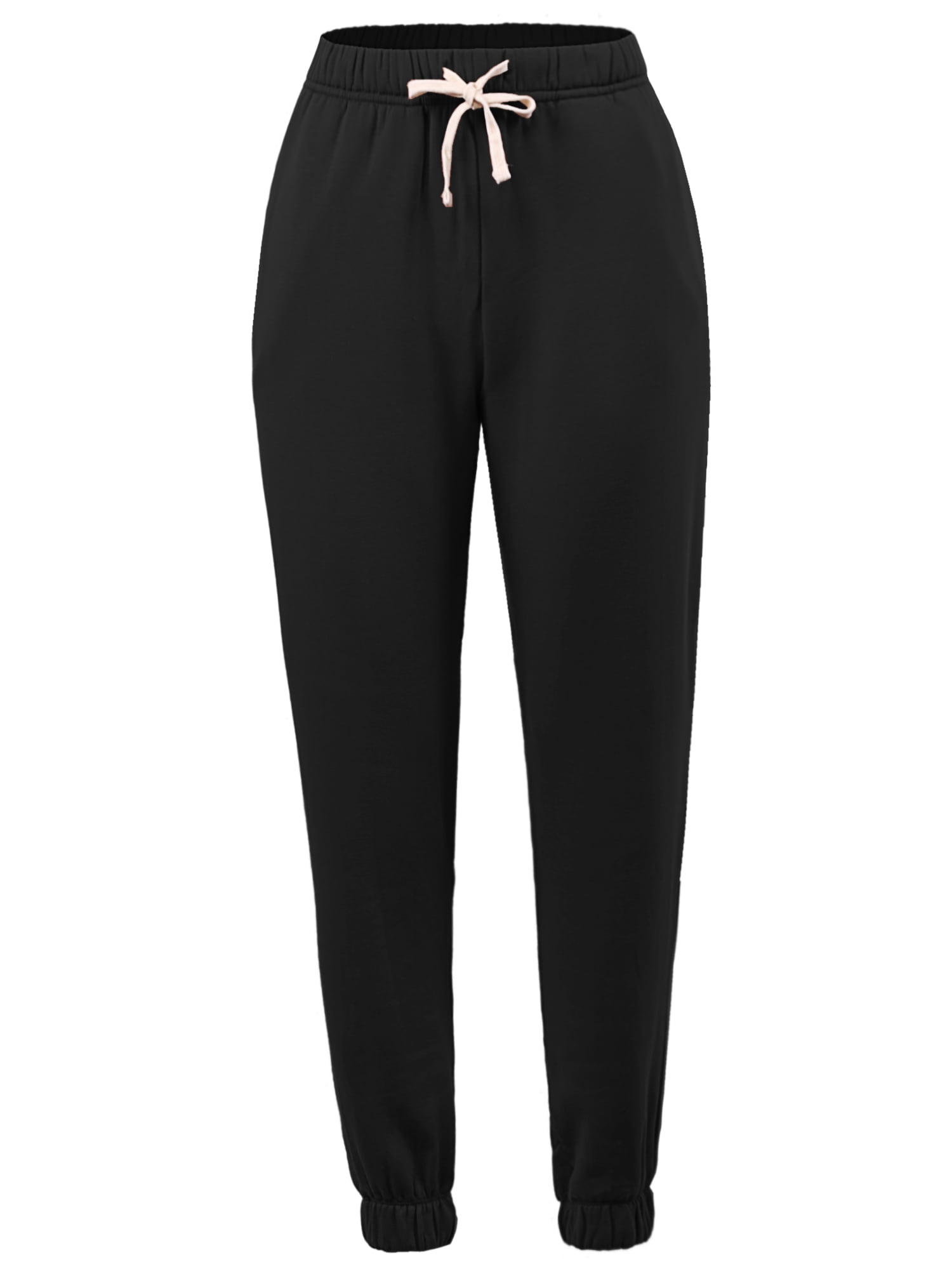 A2Y Women's Soft Fleece Drawstring Elastic Waist Stretch Pockets ...