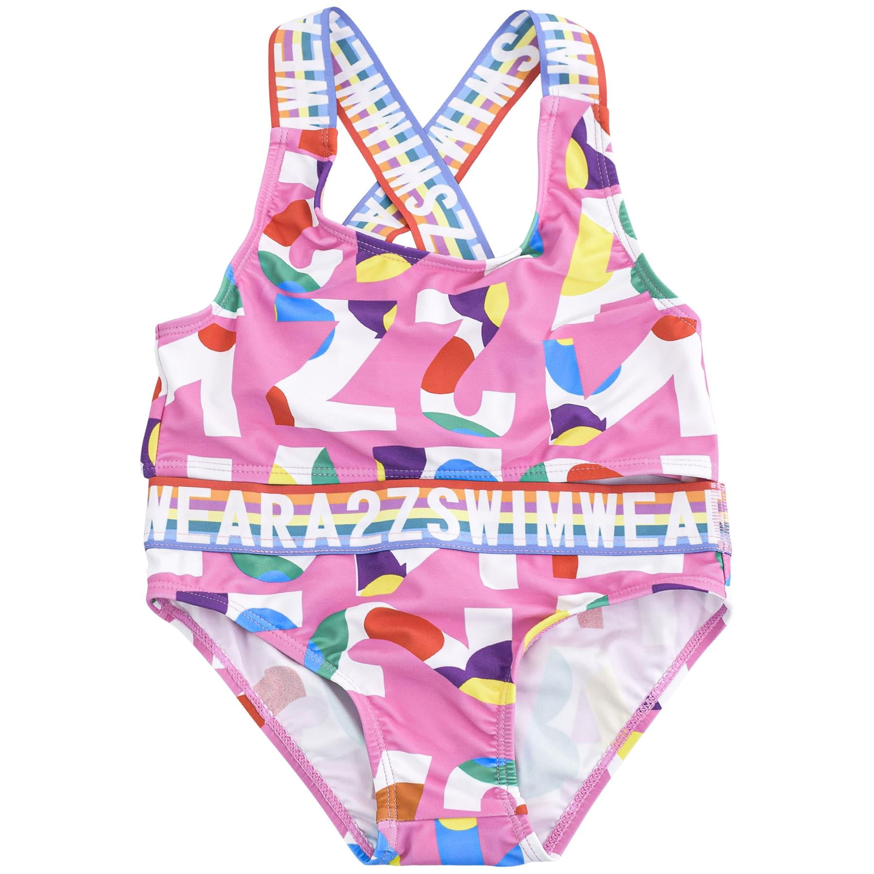 A2Z 4 Kids Girls Bikini Set 2-Piece Tankini Swimsuit - SW Bikini 874 Graffiti 9-10 - Walmart.com