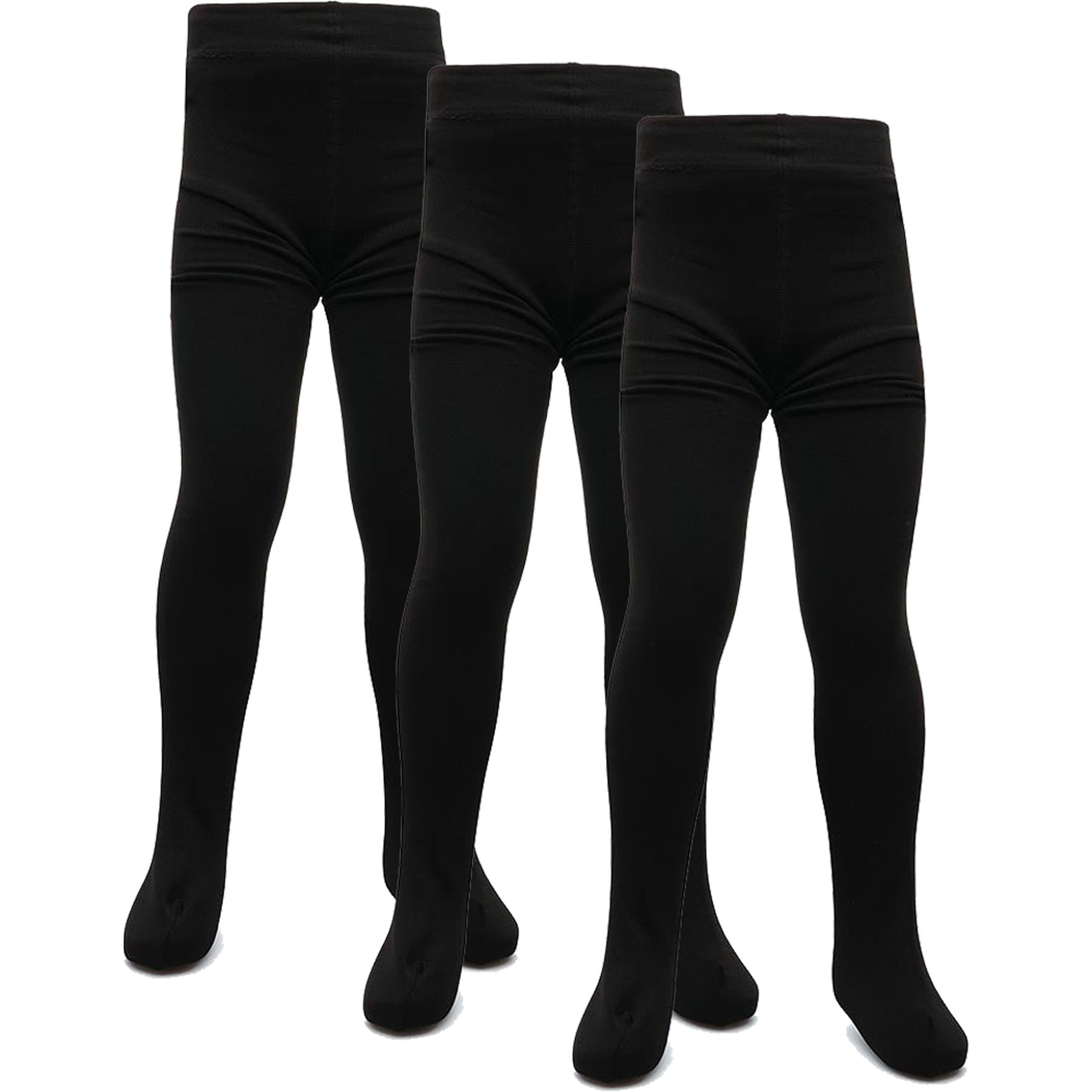 A2Z 4 Kids Girls Fleece Lined Thermal Tights Pack Of 3 Cosy Winter - Thermal Tights Black 3 Pack ...