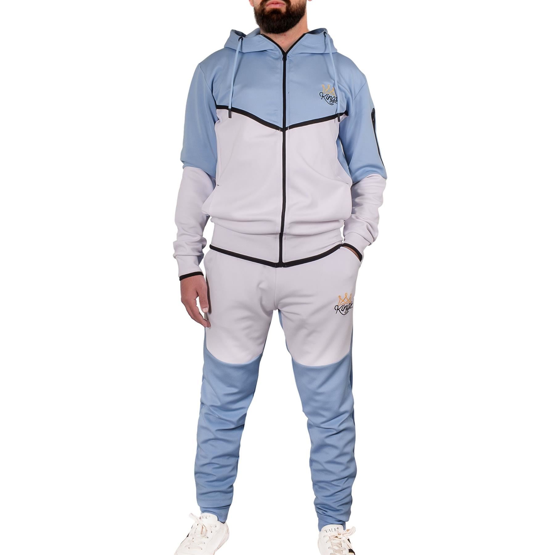A2Z Mens Tracksuit Hooded Kings Embroidered Top Bottom Jogging Suit ...