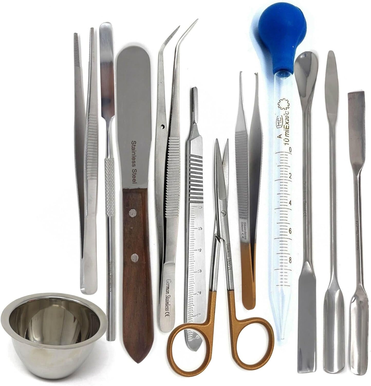 A2ZSCILAB- 12 Pcs Lab Micro Spatula Spoon Tweezers Sampler Instrument ...