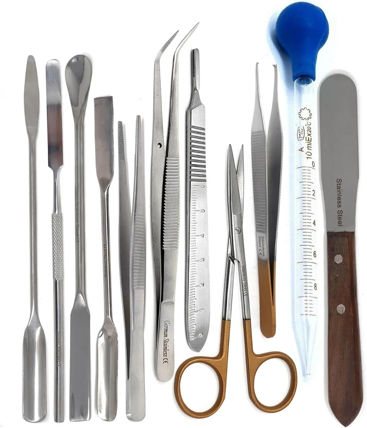 A2ZSCILAB - Micro Lab Spatula Scoop Spoon Tweezers Sampler Instrument ...