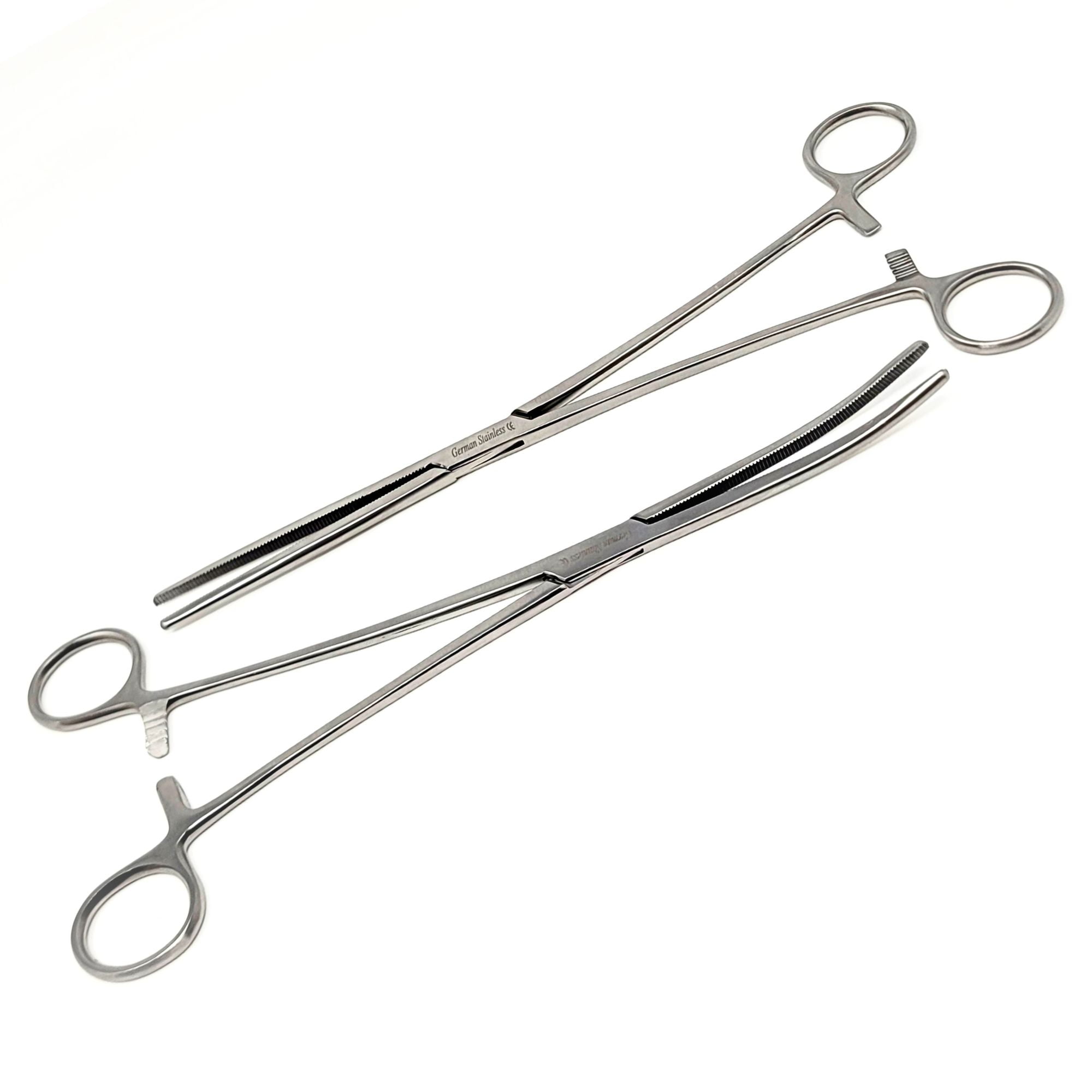 A2ZSCILAB - Set of 2 Locking Forceps with Serrated Jaws, Stainless ...