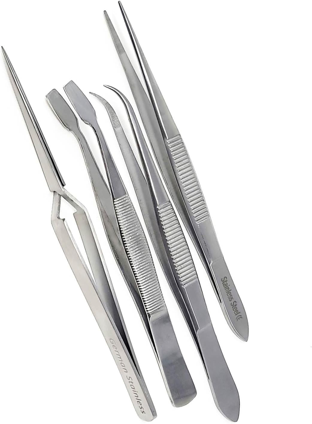A2ZScilab - 4Pcs Precision Tweezers Set - Anti - Rust Stainless Steel ...