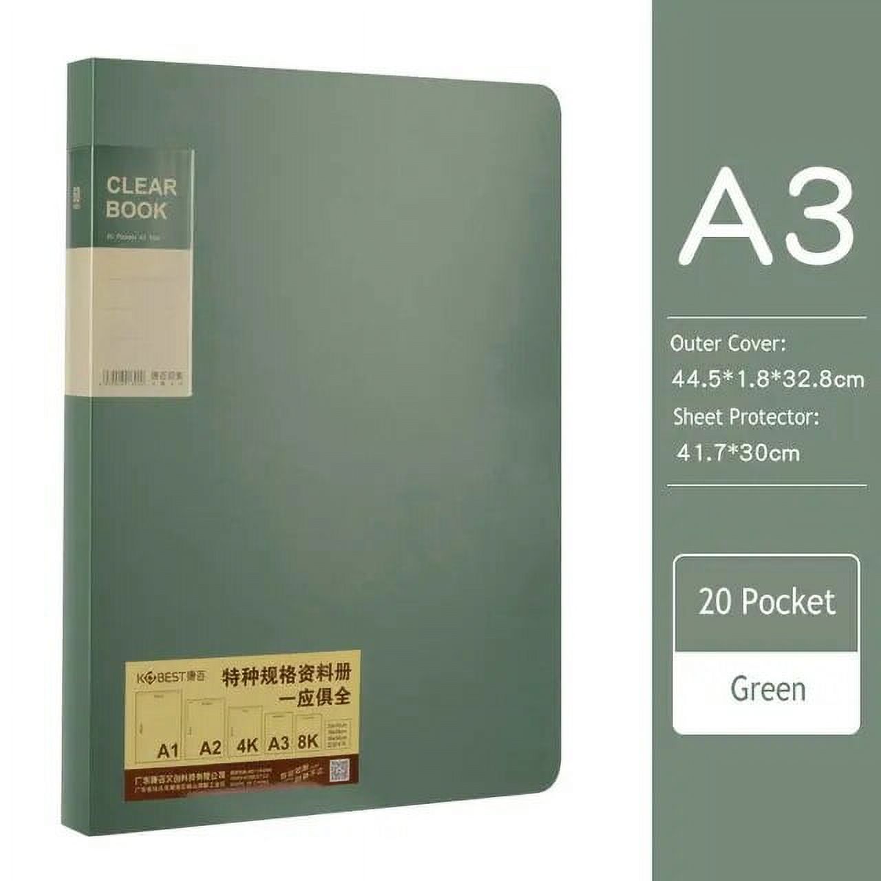 A3 20/30/40/60 Pocket File Folder Picture Album Document Bag 8k Folder ...