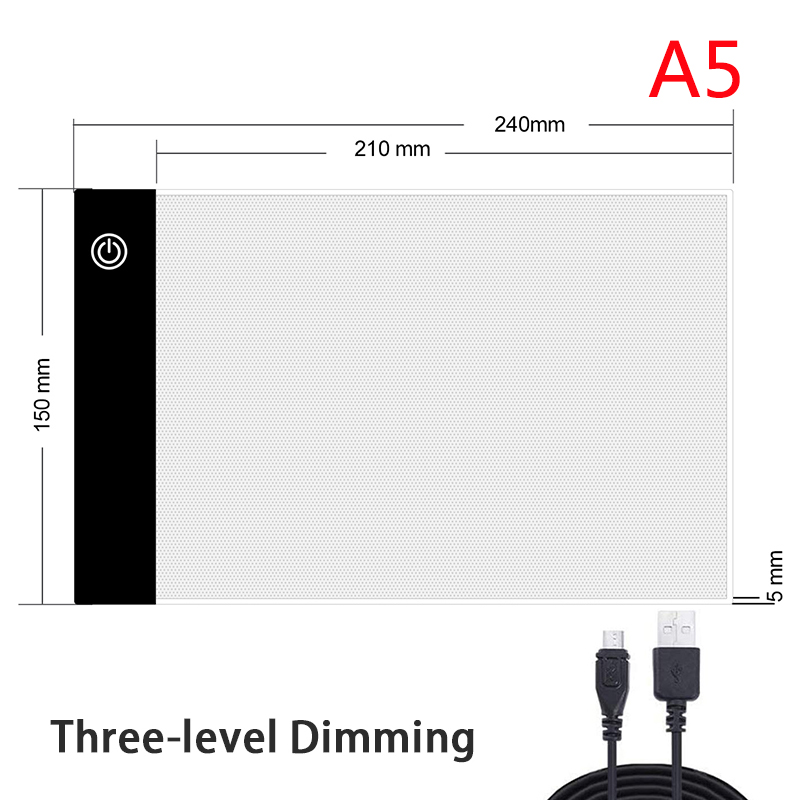 A3 A4 A5聽Drawing Tablet Diamond Painting board USB Art Copy Pad Writing ...