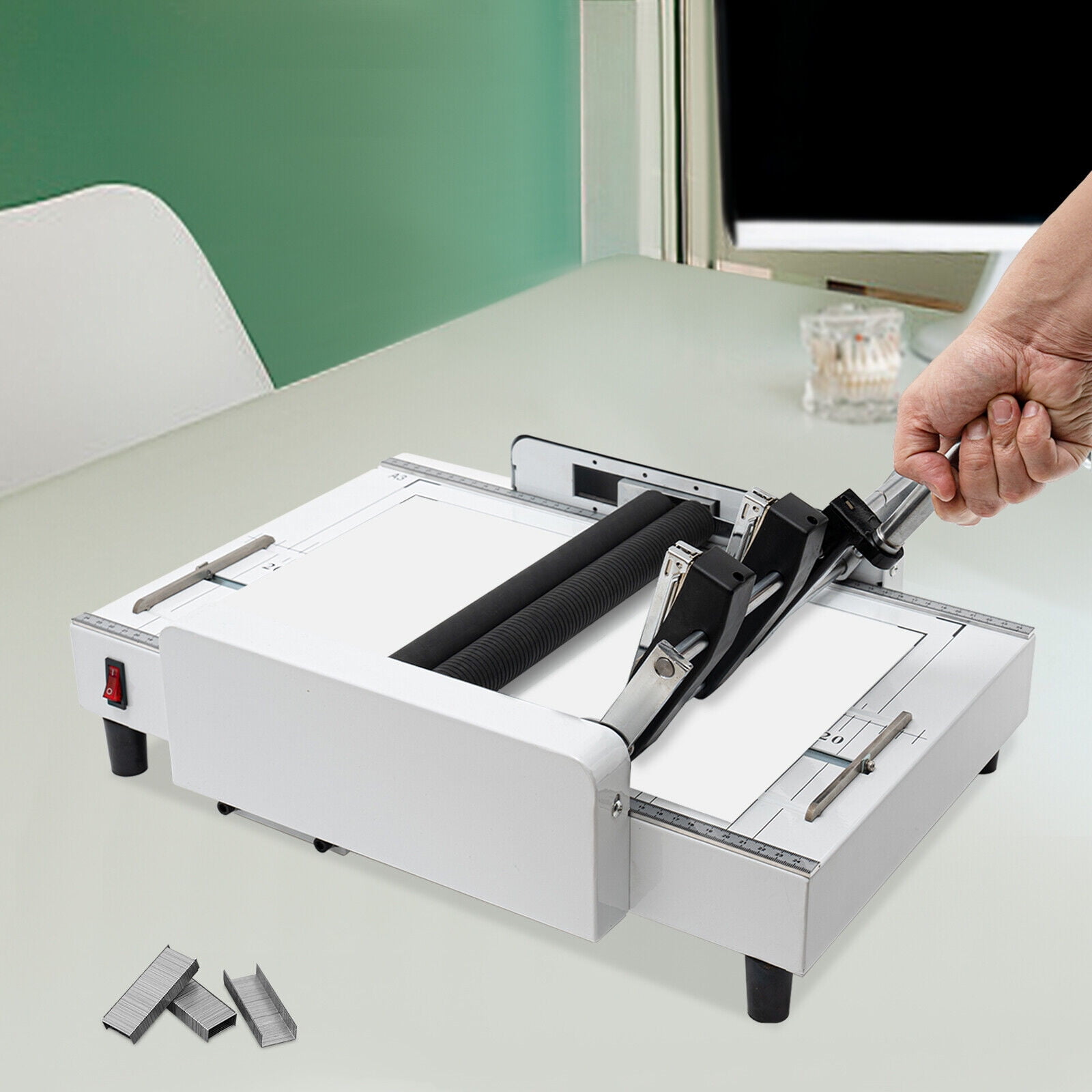 A3 Booklet Folding Binding Machine Paper Stapling Making Book Stapler ...