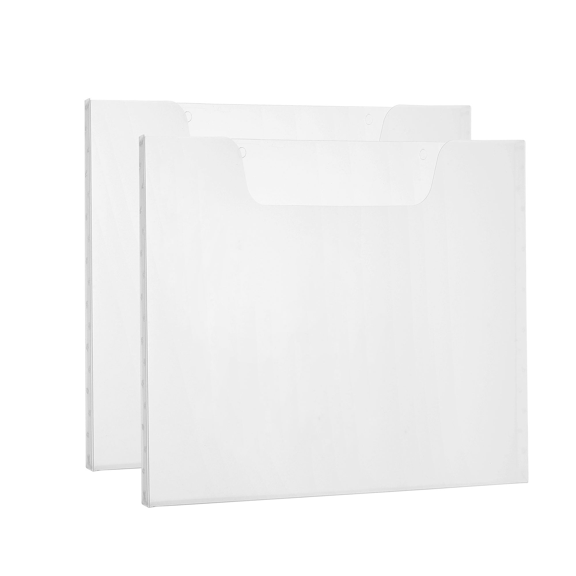 A3 Brochure Holder PP Display Landscape Wall Mount Posters, Clear, 2 ...