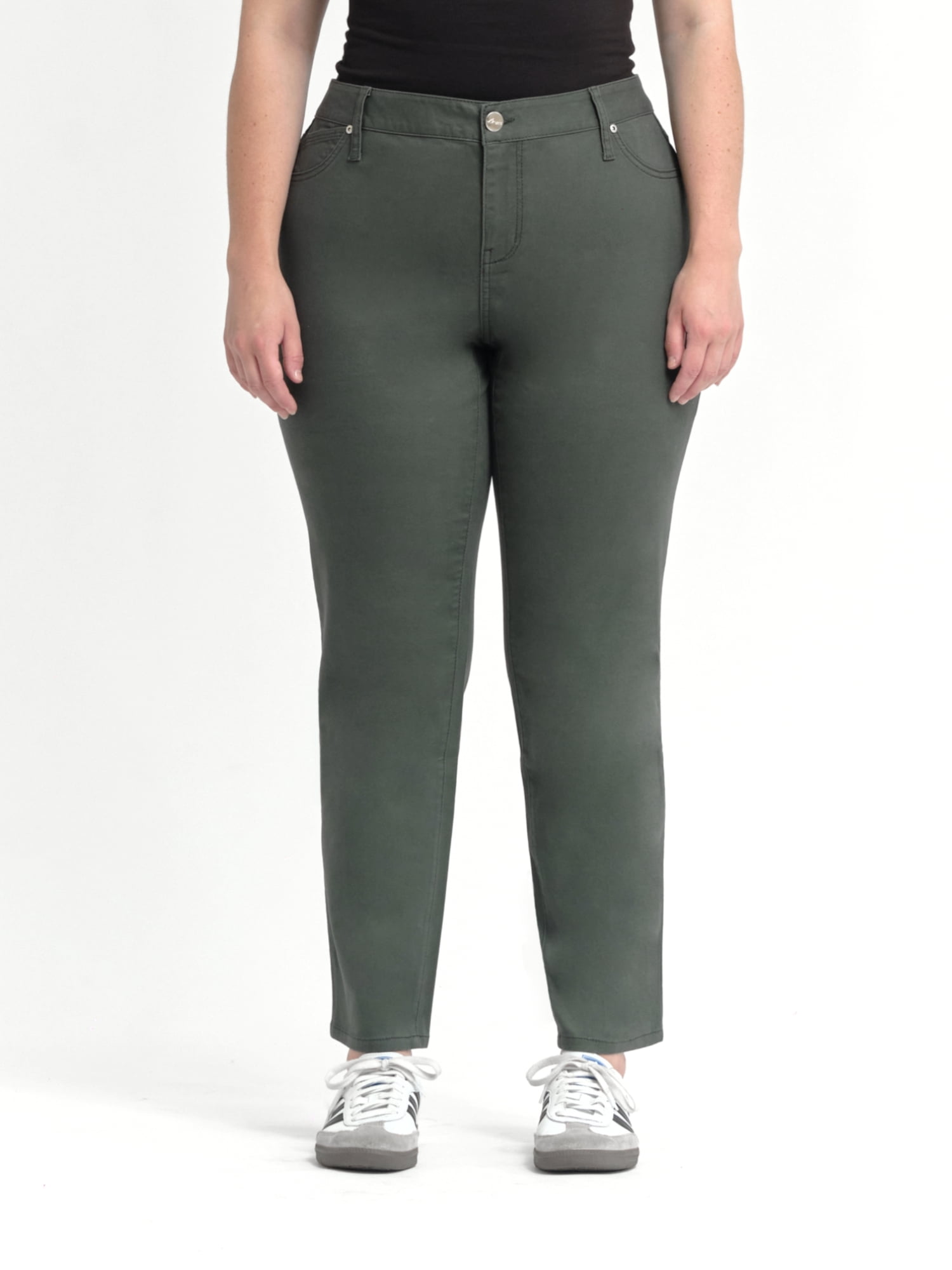 A3 Denim Women's Plus Skinny Jeans, Distressed, Sizes 16-26, Comfy ...