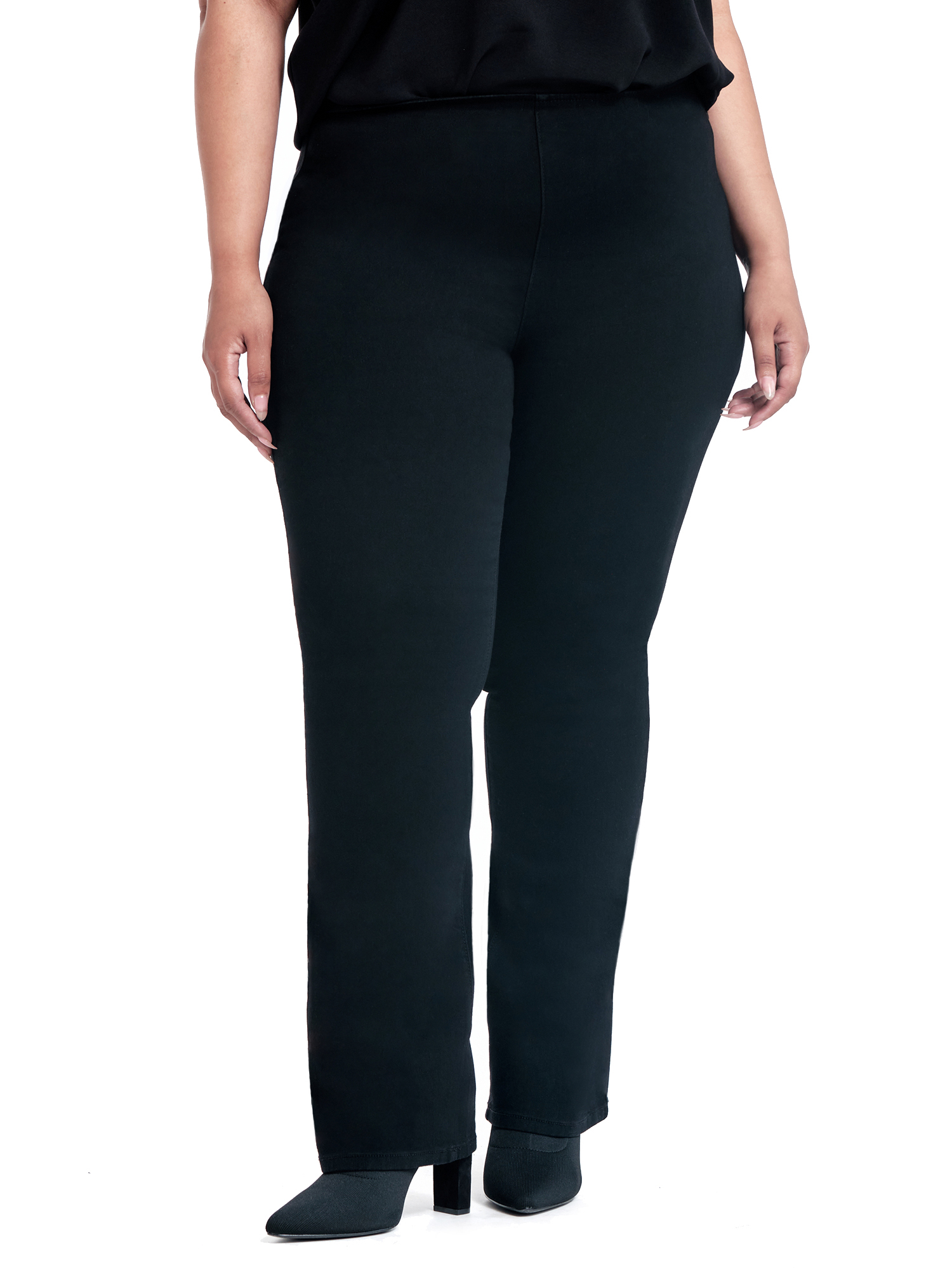 Jack David Womens Plus Size Navy Blue Denim Jeans Pants Curvy Stretch ...