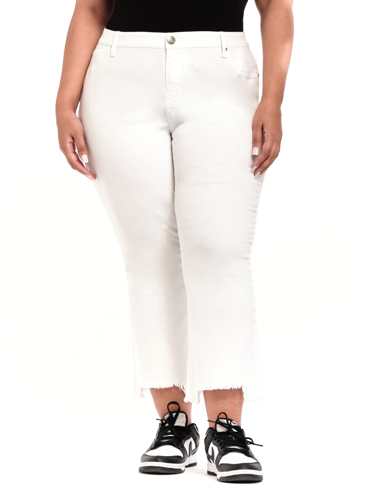 A3 Denim women's Plus Size Cropped Raw Edge Demi Boot Jeans - Walmart.com
