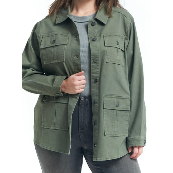 A3 Denim Plus Utility Jacket - Stylish women's Outerwear - Walmart.com