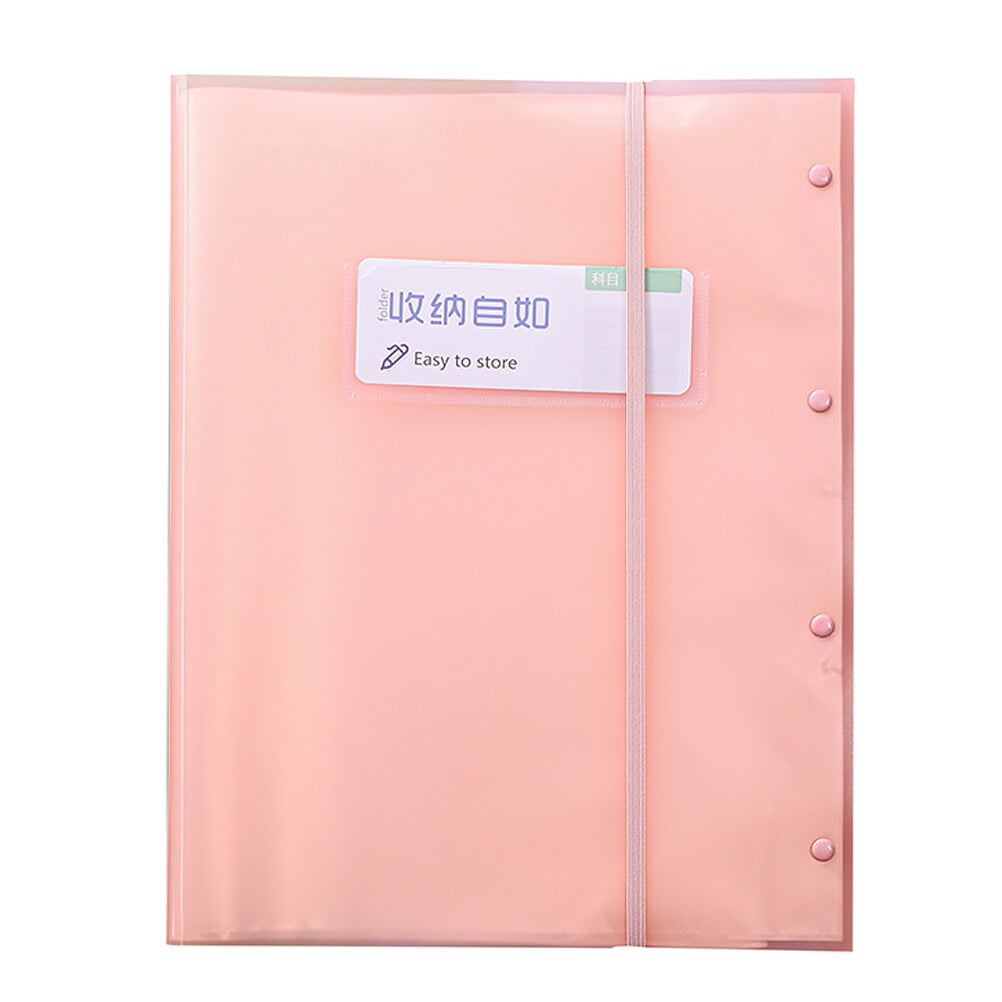 Toyandona Pink Plastic File Folder for A3 Paper Storage with 30 Pockets ...