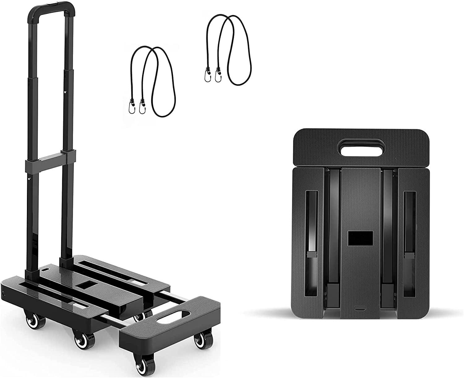 A3 Folding H Truck, 6 Wheels Fold Up H Cart with 2 Elastic Ropes ...