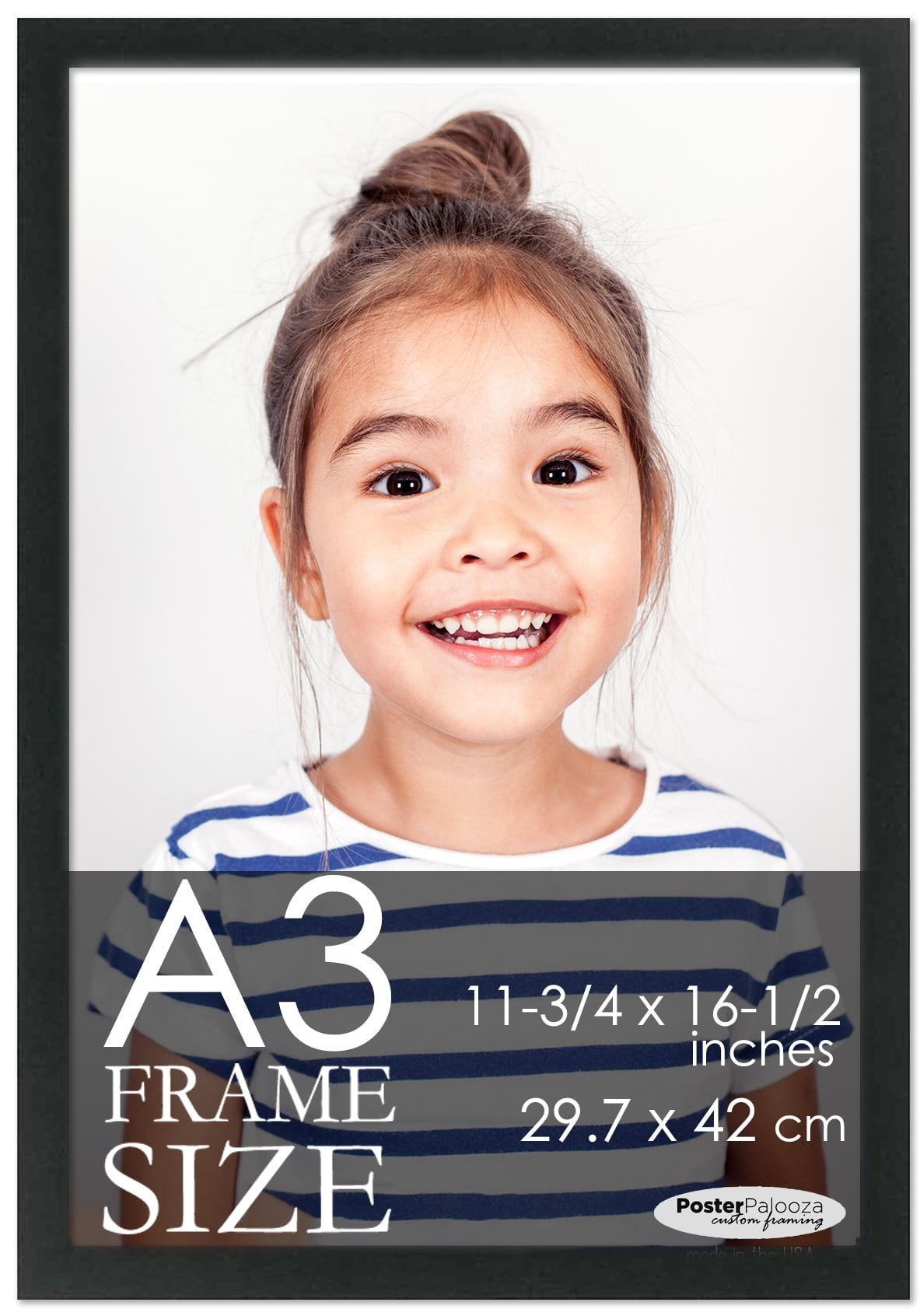 A3 Frame Black Modern Minimalist - Modern Wood A3 Picture Frame For A3 ...