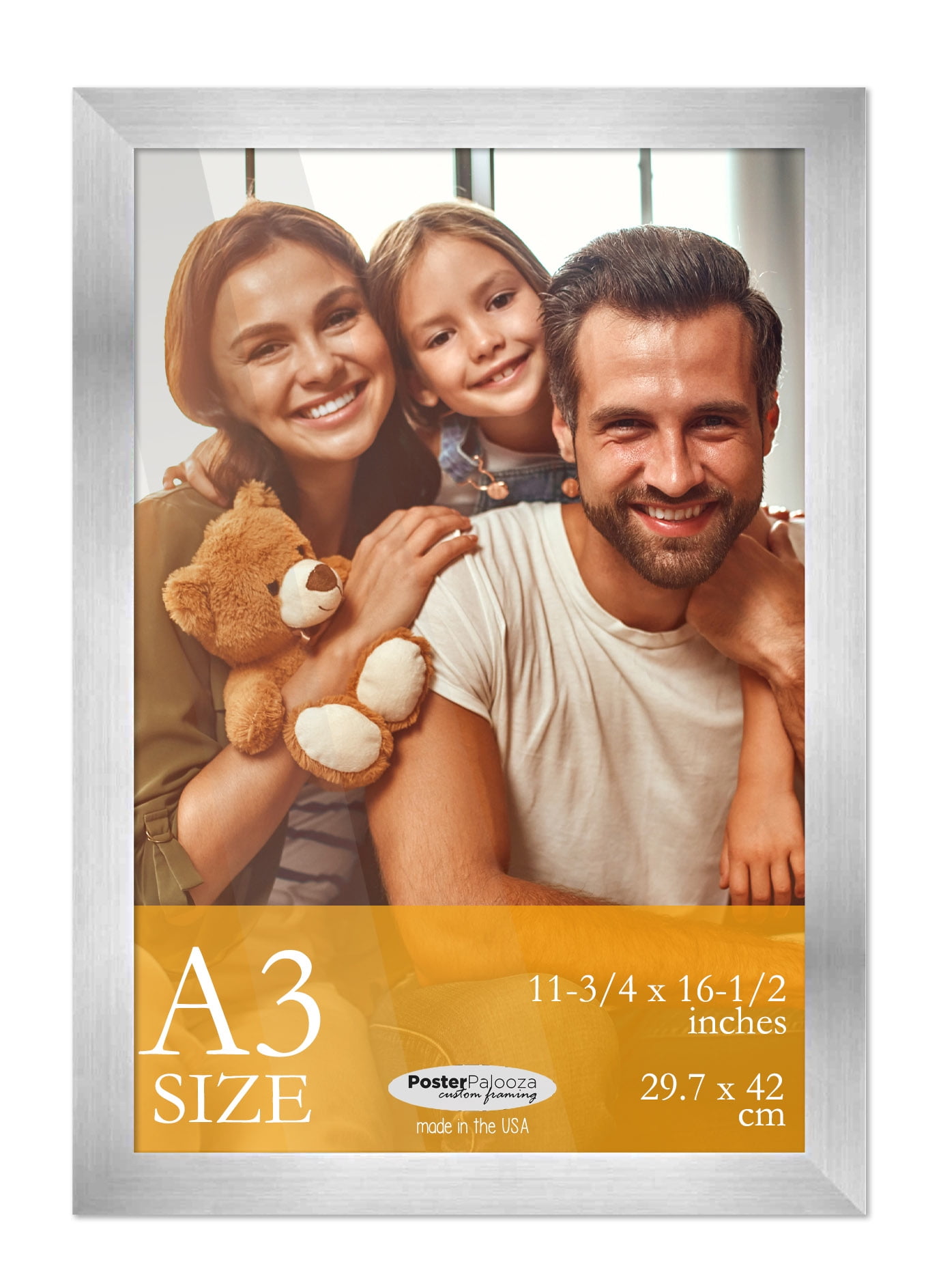 A3 Frame Silver Modern Minimalist 11.75x16.5 Frame - Wood A3 Picture ...