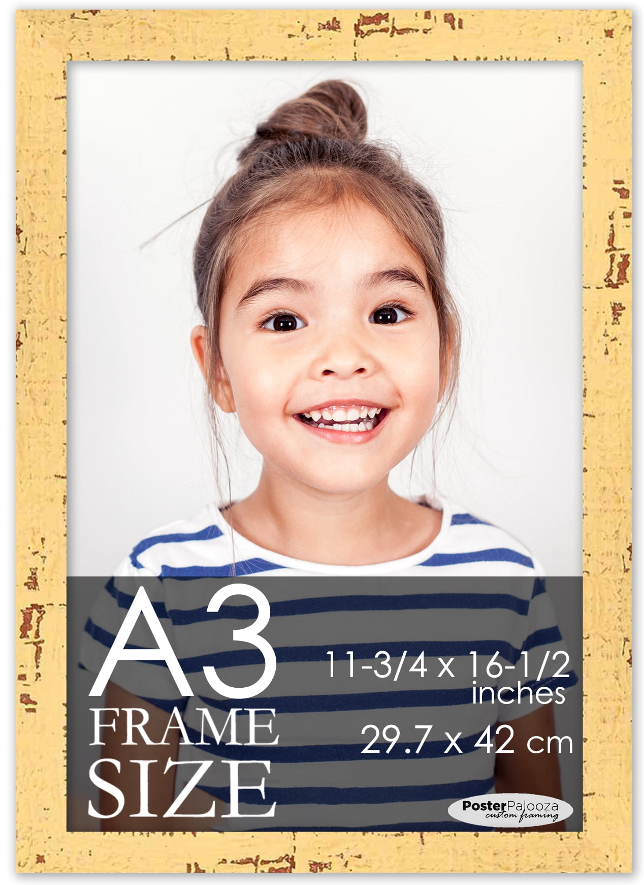 A3 Frame Yellow Rustic Farmhouse - Wood A3 Picture Frame For A3 Size ...