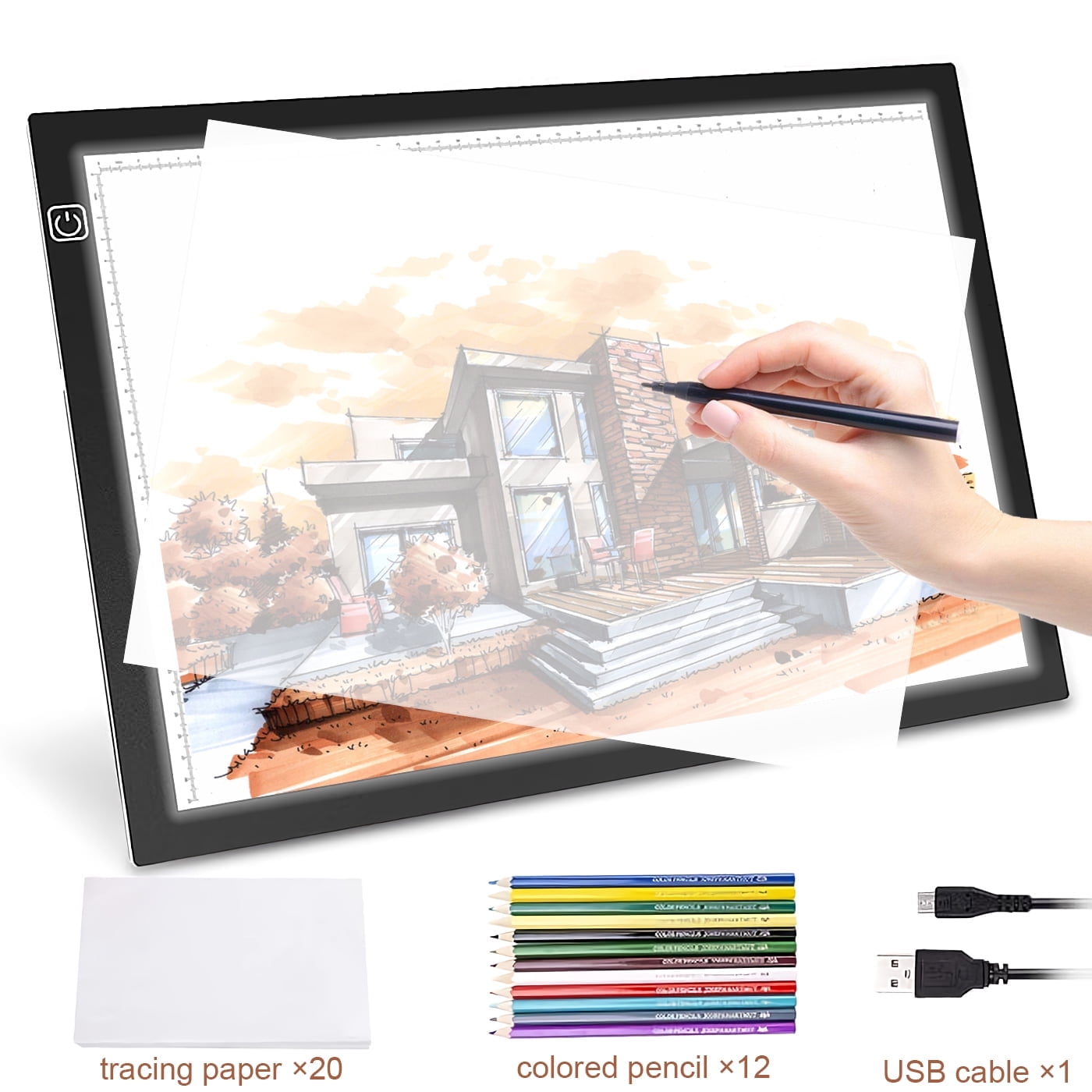 tomight A3 LED Light Pad, 3-Level Brightness, Tracing, Calligraphy ...