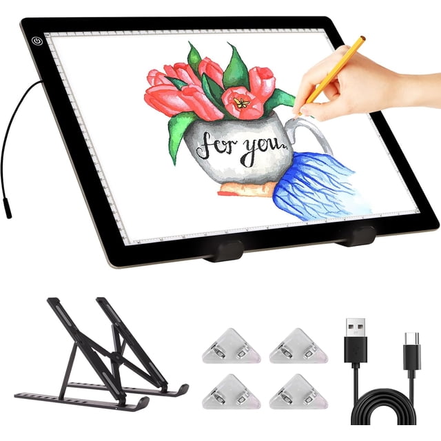 A3 Light Pad for Diamond Painting - Tracing Light Box with Stand ...