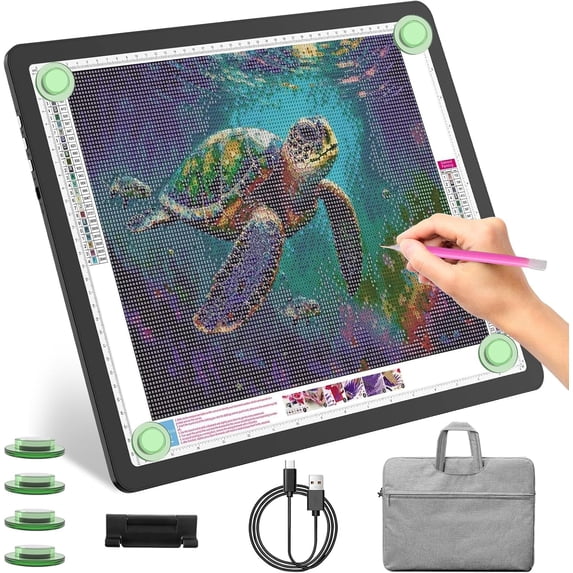 A3 Light Pad with Carry Bag, Art Light Board Built-in 4000mAh,Side ...