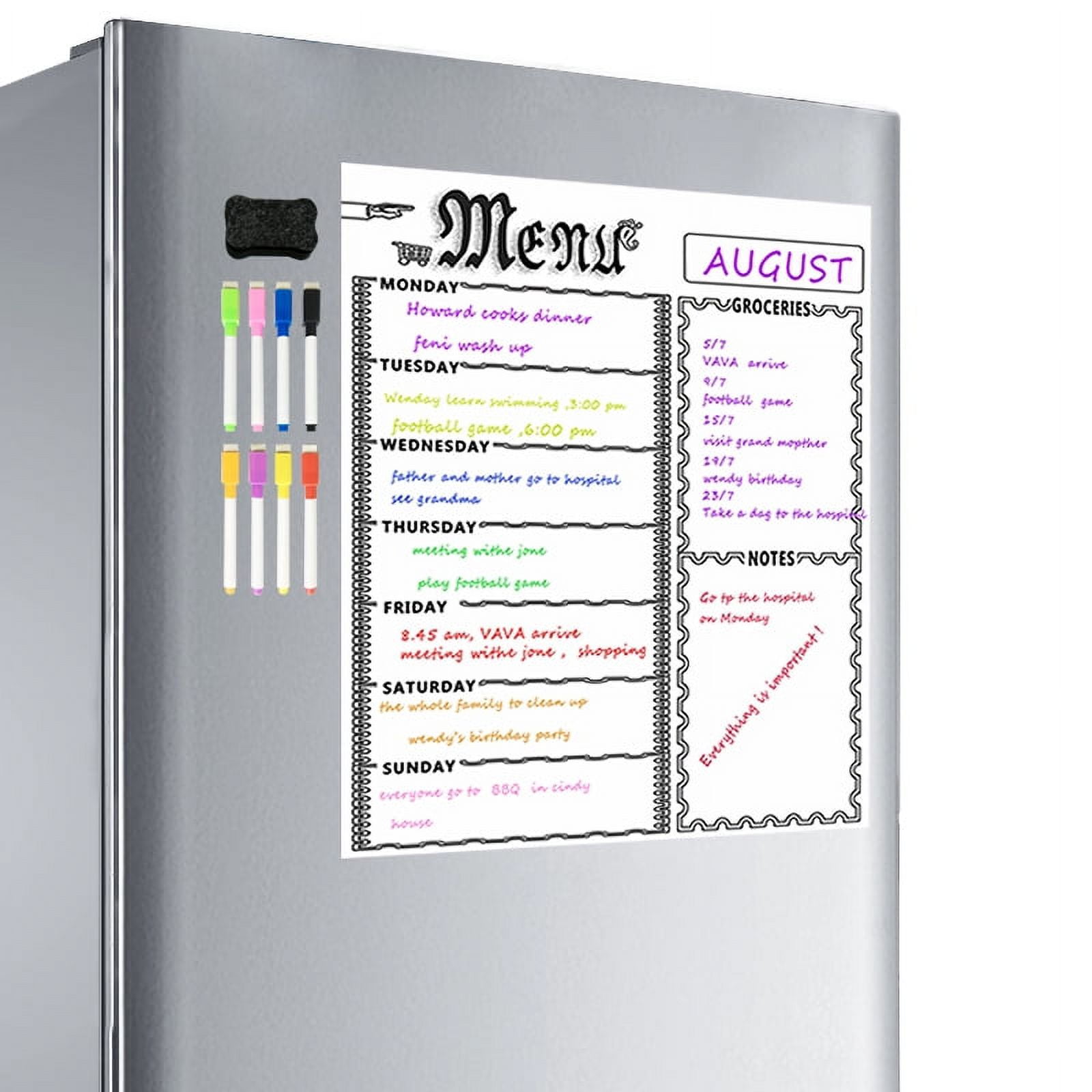 A3 Magnetic Whiteboard Sheet for Kitchen Fridge Multipurpose Fridge ...