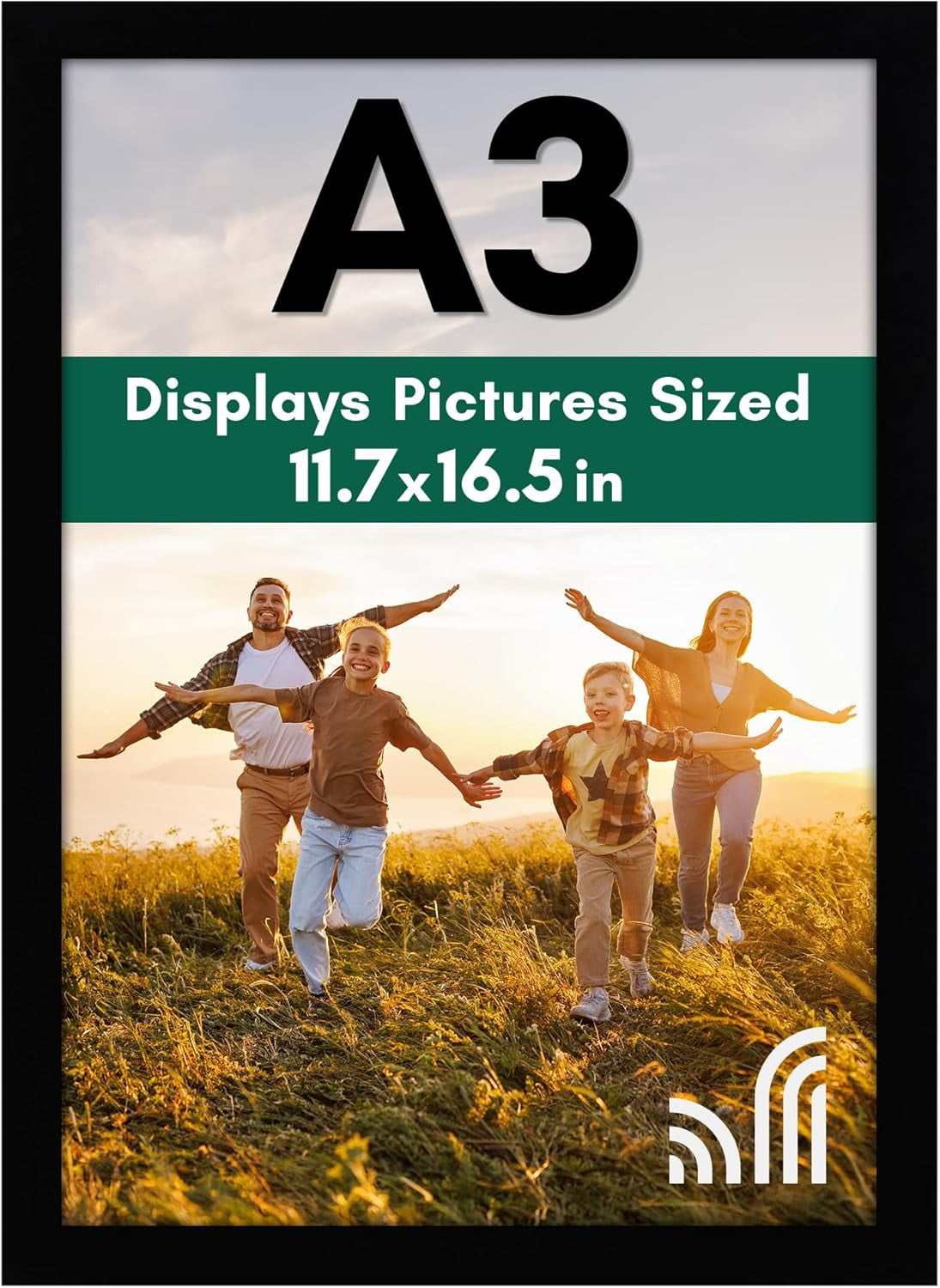 A3 Picture Frame with Shatter-Resistant Glass - 11.7x16.5 Frame with ...