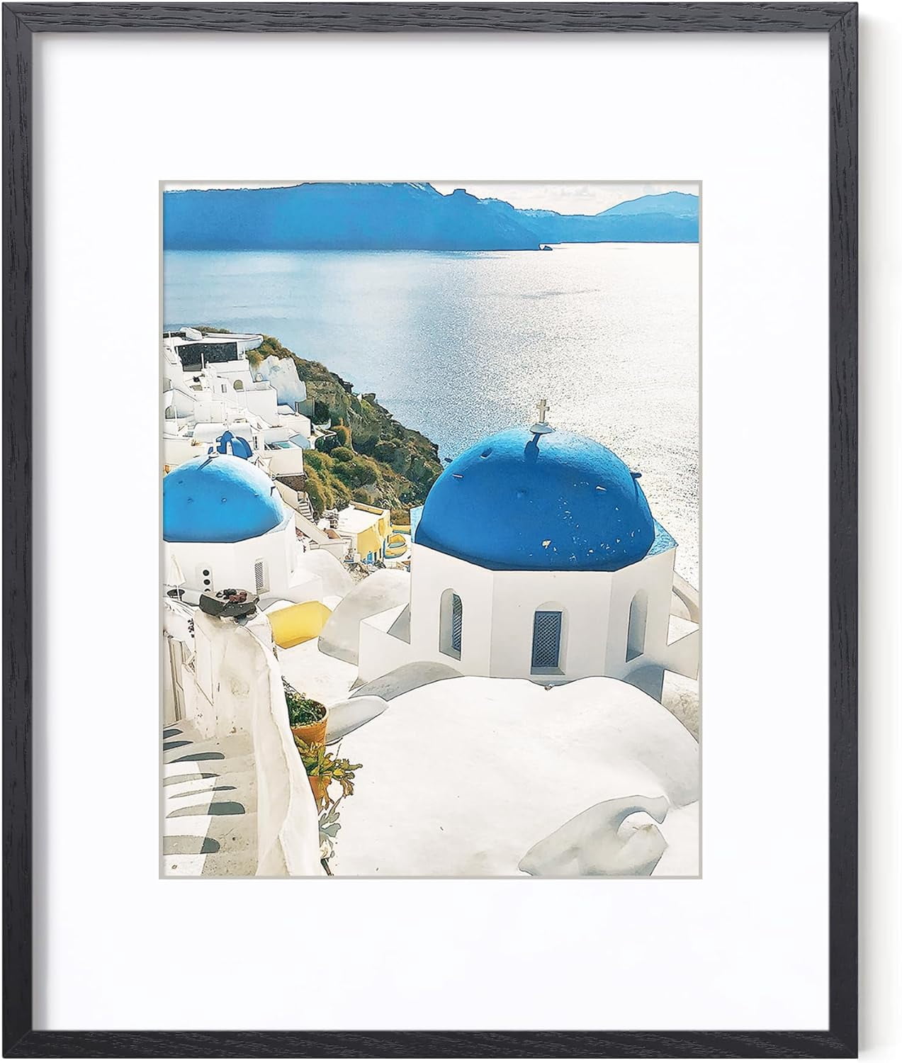 A3 Picture frame with mat for A4, Solid Teak Wood Document Frame ...