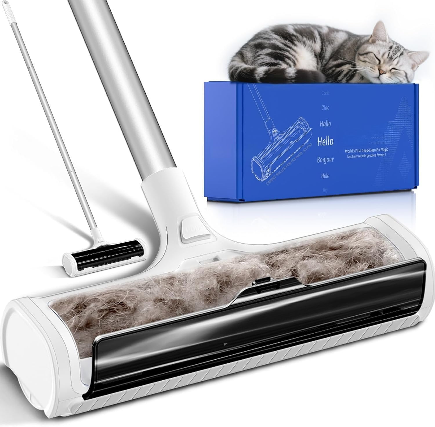 A3 Pro Carpet Roller for , Carpet , Large Lint Rollers, 5 Long Handle ...
