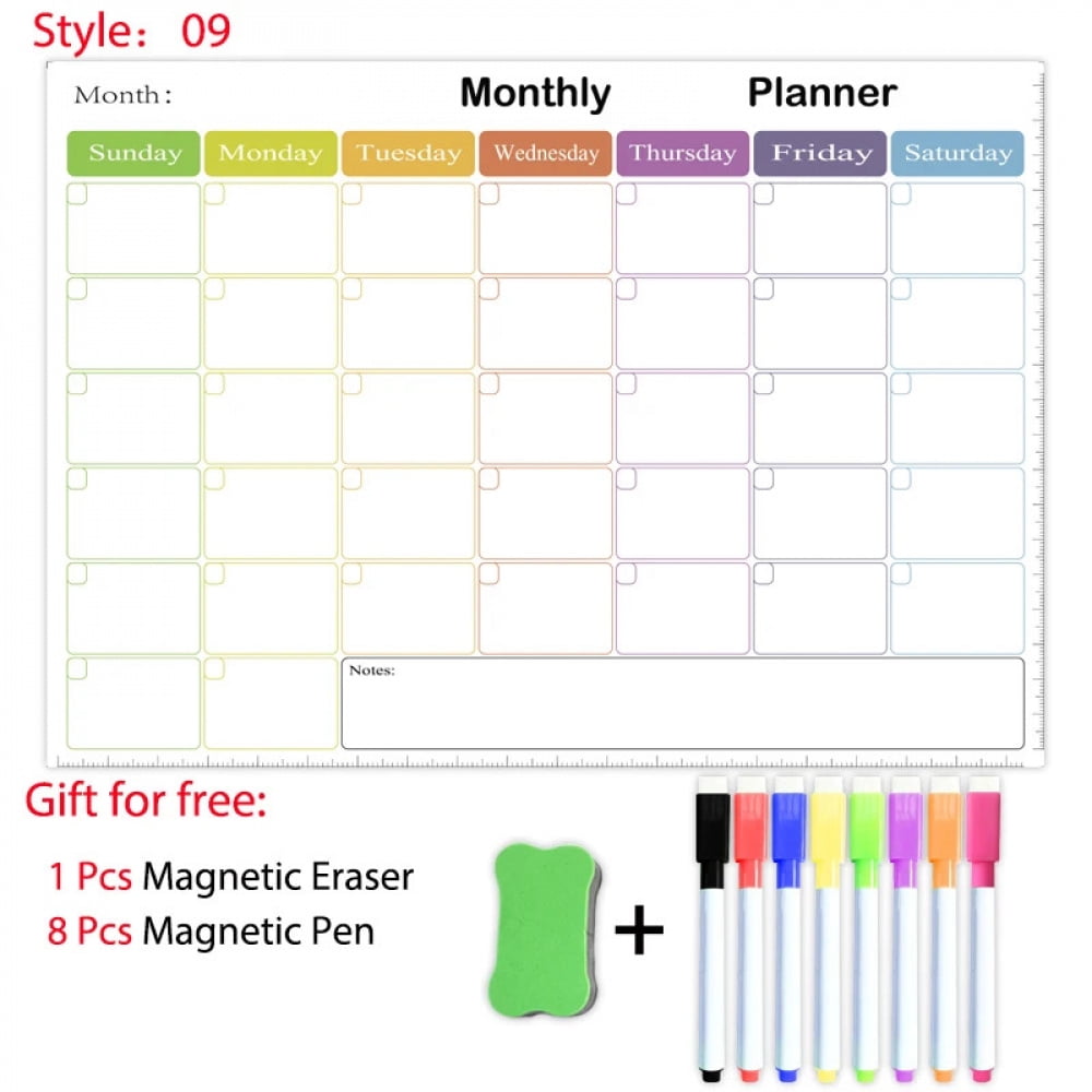 A3 Size Magnetic Monthly Weekly Planner Dry Erase Whiteboard Calendar ...