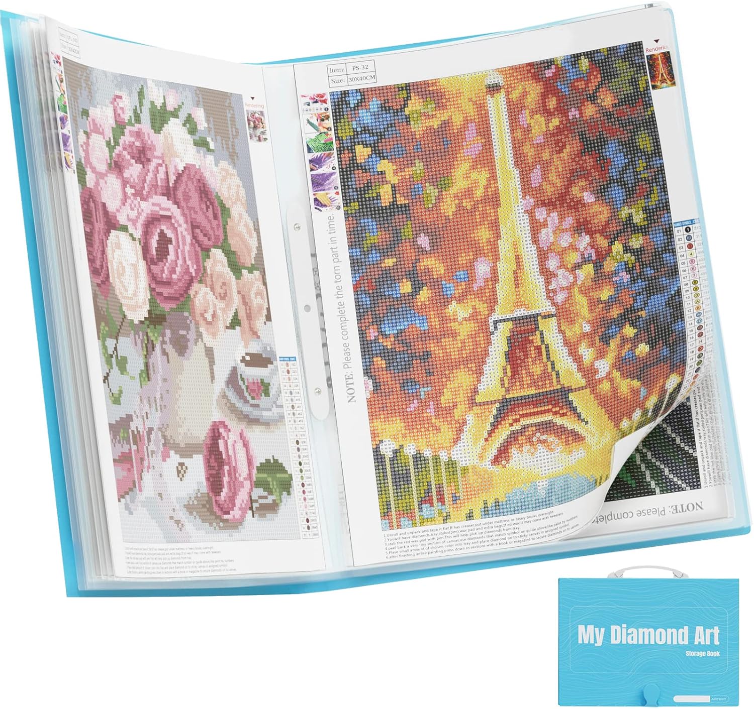 A3 Storage Book for Diamond Art Portfolio Folder for Diamond Painting ...
