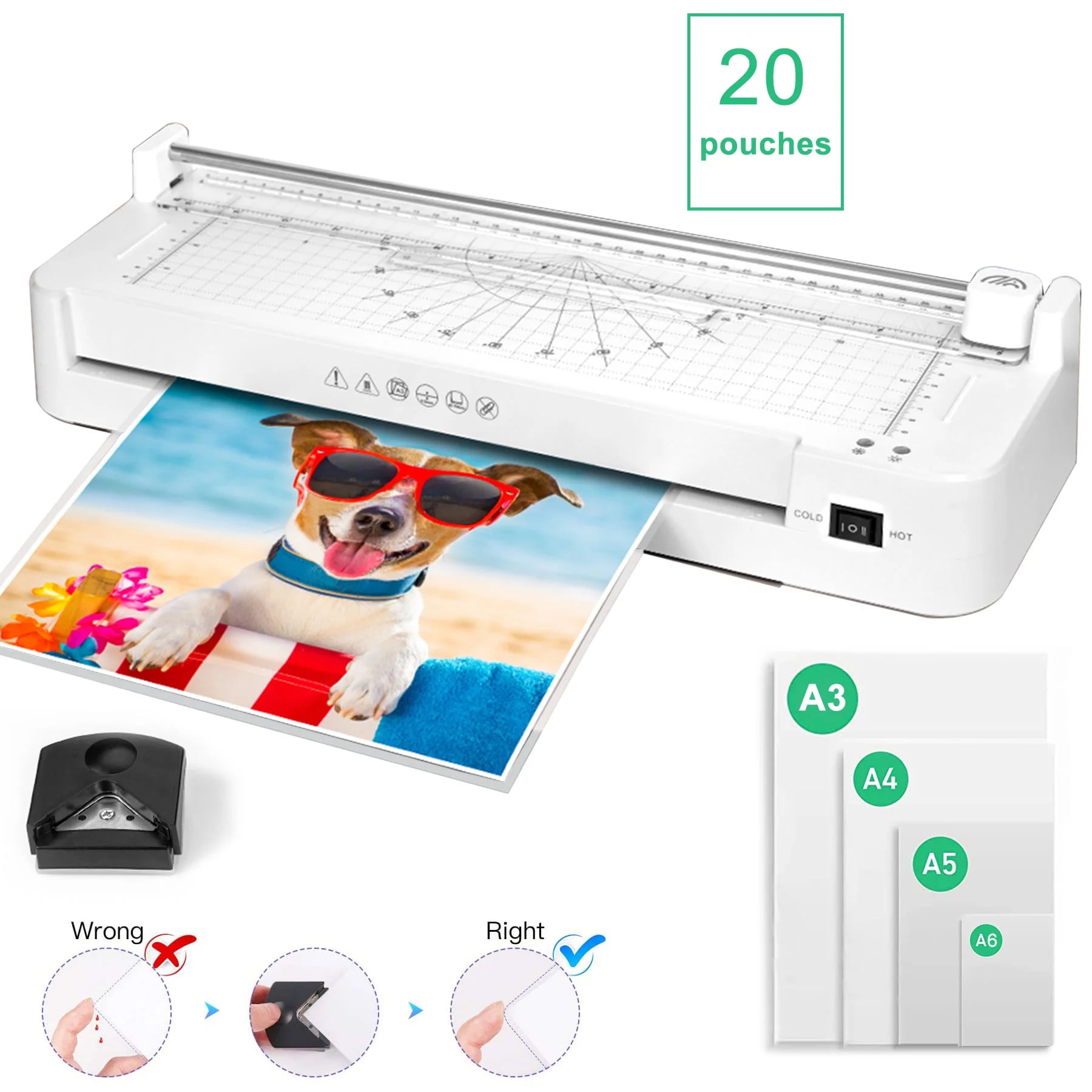 A3 Thermal Laminator, 13" Laminator Machine with Laminating Sheets ...