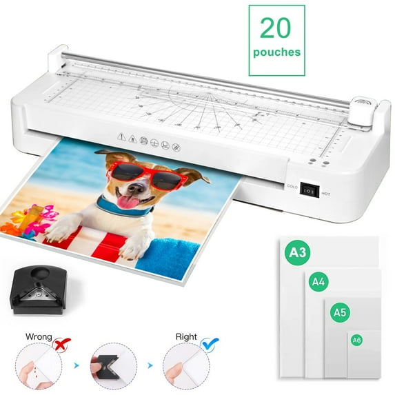 A3 Thermal Laminator, 13" Laminator Machine with Laminating Sheets ...