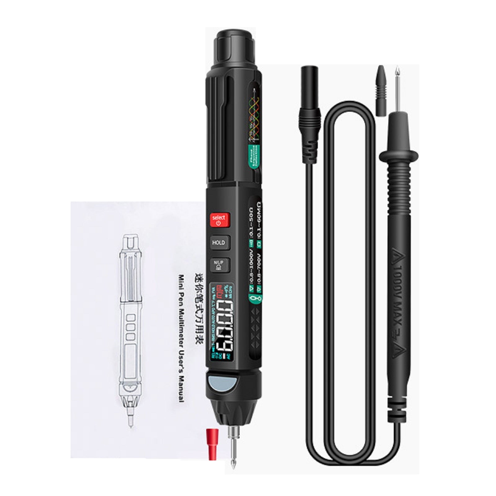 A3008 Pen Multimeter High-Precision Voltage Tester, NCV,Phase Detection ...