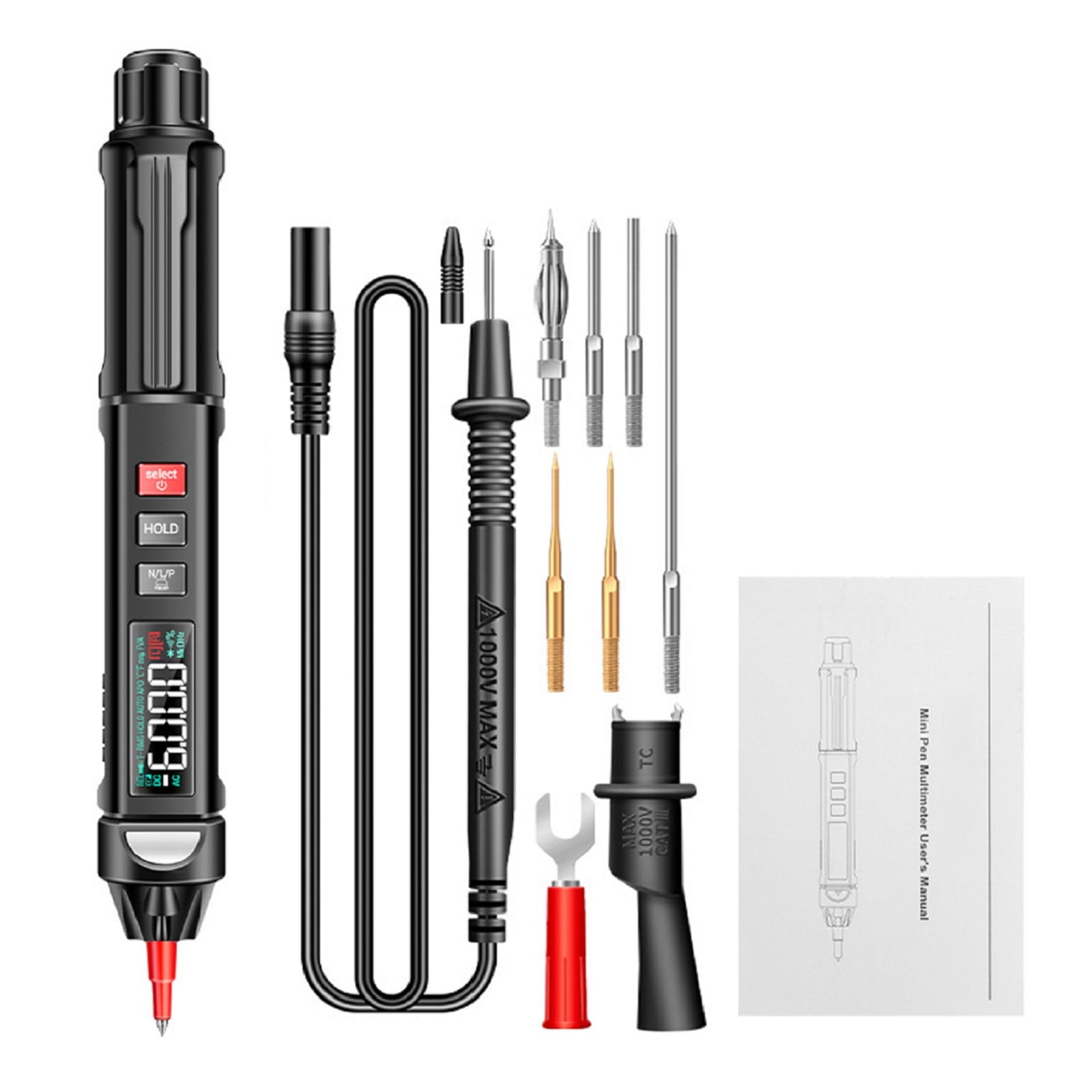 A3009 Multifunctional Pen Type Multimeter with Voice Broadcast, NCV, VA ...