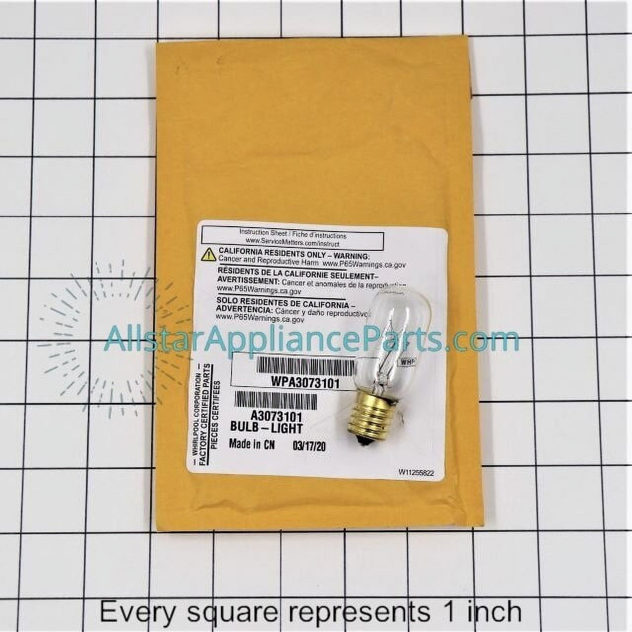 A3073101 Admiral Freezer Light Bulb - Walmart.com