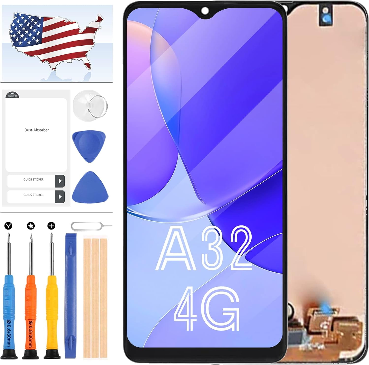 A32 4G LCD Screen Replacement for Samsung Galaxy A32 4G A325 SM-A325F A325F/DS A325M A325N ...