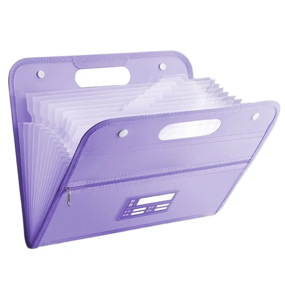 A4 13 Pockets File Folder Test Paper Storage Folder File Organizer ...