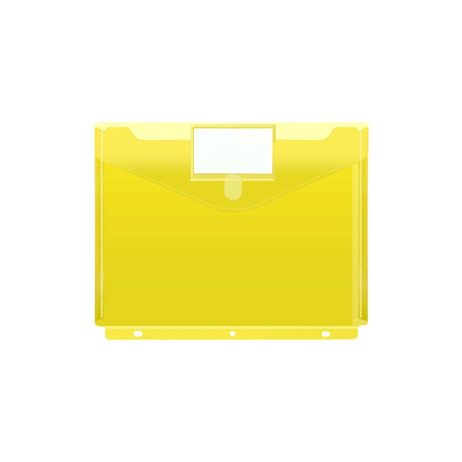 A4 3-Hole Document Pouch – Clear Label Window, Snap Button Closure ...