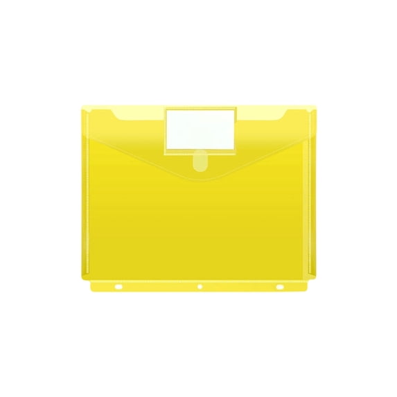 A4 3-Hole Document Pouch – Clear Label Window, Snap Button Closure ...