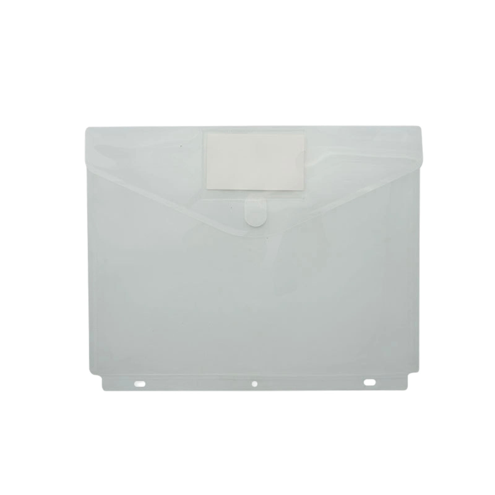 A4 3-Hole Document Pouch – Clear Label Window, Snap Button Closure ...