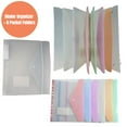 A4 3-Ring Binder with 6 Pastel 11-Hole Snap-Closure Folders, Refillable ...