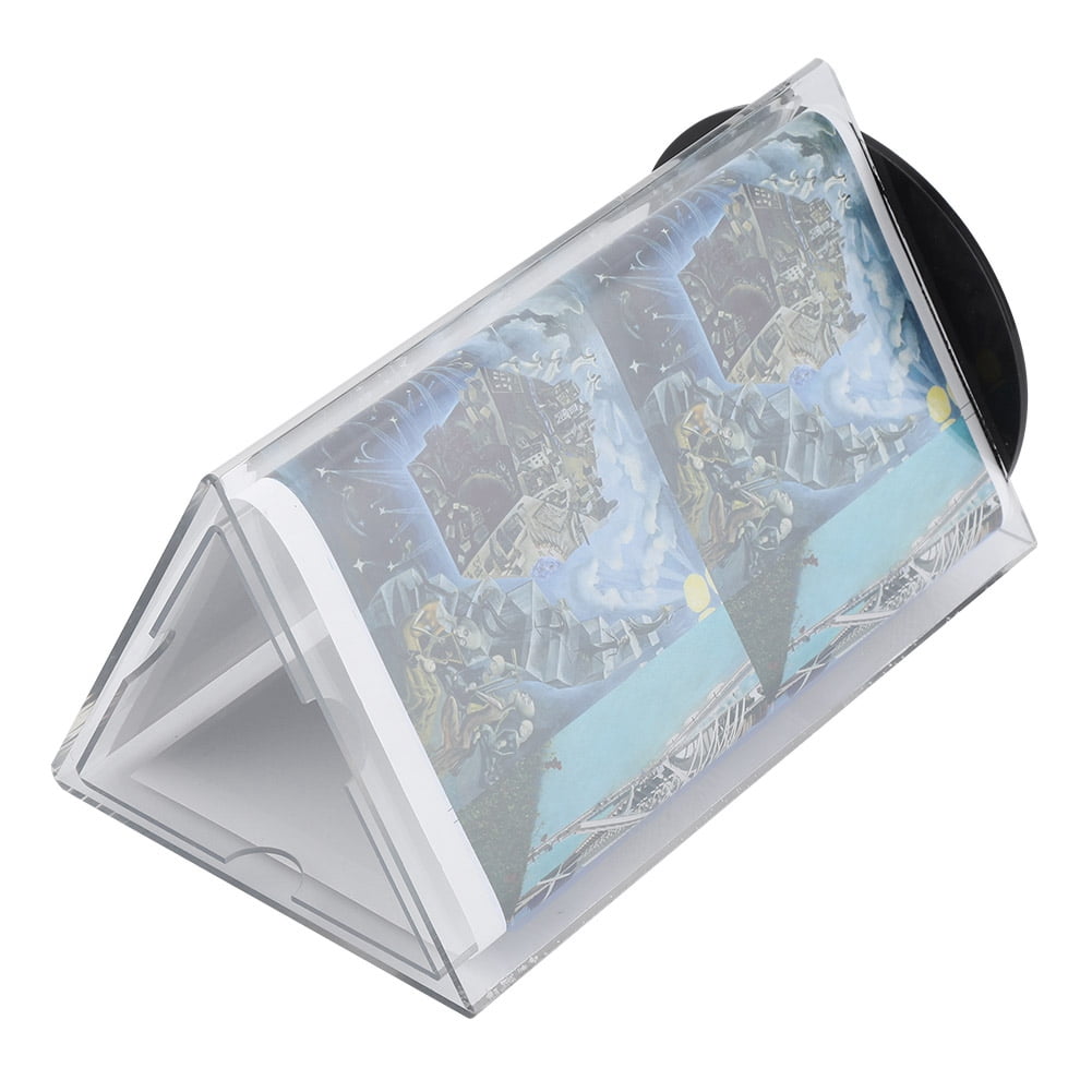 A4 3 Sides Rotating Acrylic Photo Frame Holder for Poster Picture Menu ...