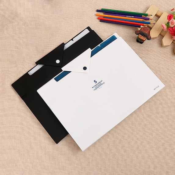 A4 5-Pocket Durable Plastic Multipurpose Expanding File Folder with ...