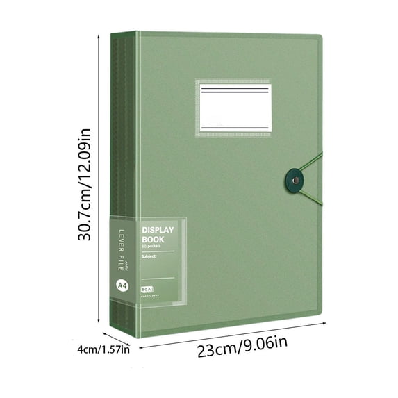 A4 60 Pockets Display Book, Durable Matte Plastic Presentation Folder ...